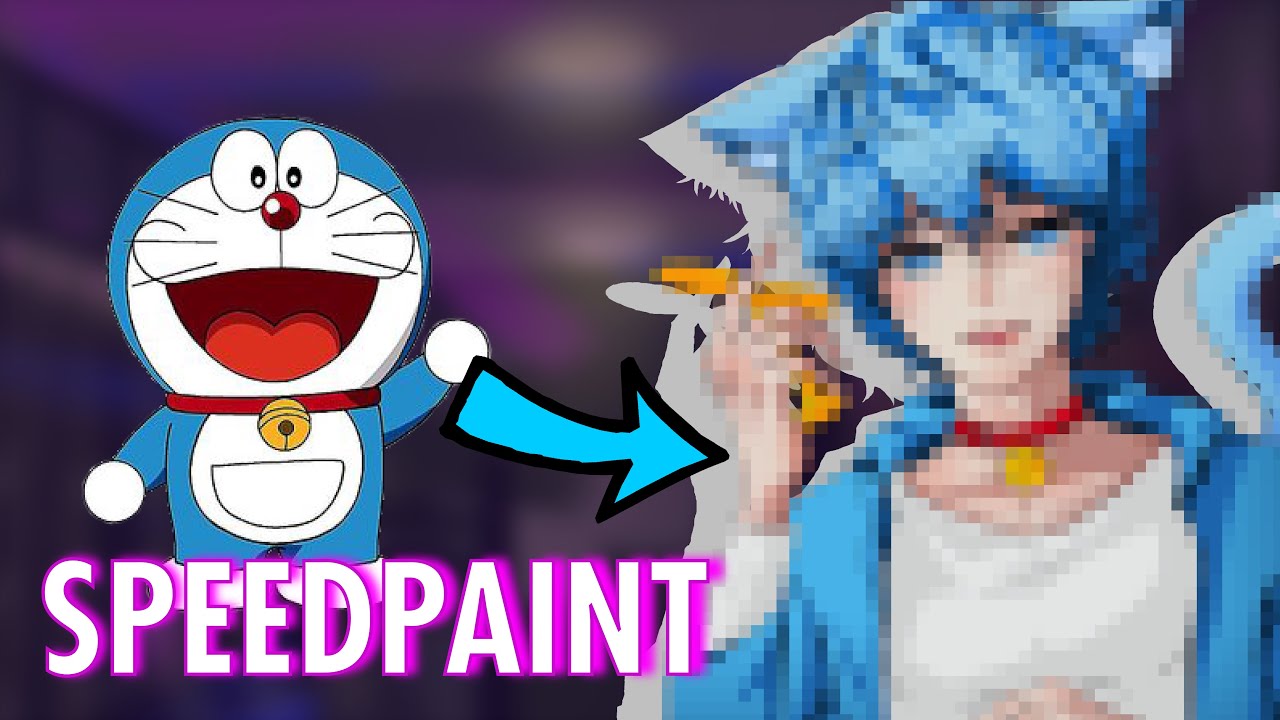 SPEEDPAINT - IF DORAEMON IS HUMAN?!! | BlacknWhite - YouTube