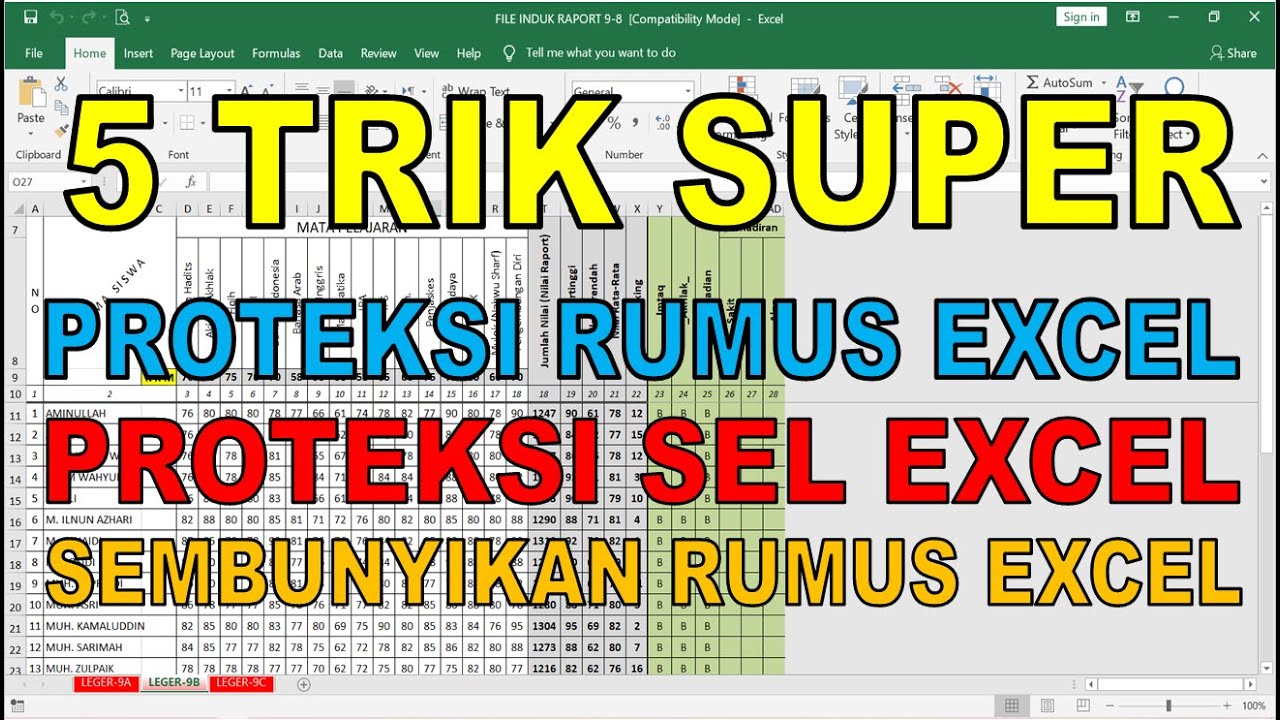 5 Cara Mudah Mengunci Rumus Excel | Proteksi Data Microsoft Excel - YouTube