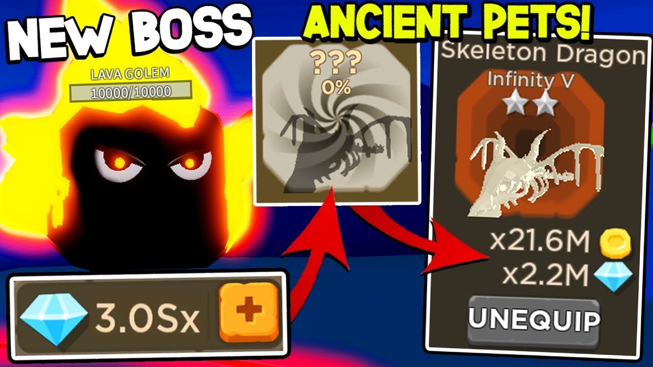 ⚔️ Defeating NEW LAVA GOLEM For *BROKEN* ANCIENT PETS In BLADE THROWING ...