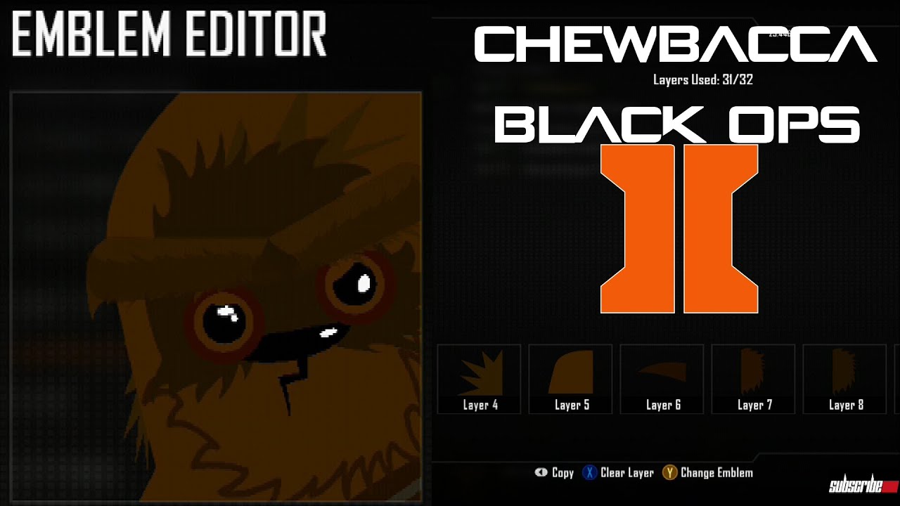 Black Ops 2 - Chewbacca Best Logo Emblem Tutorial ( Star Wars ...