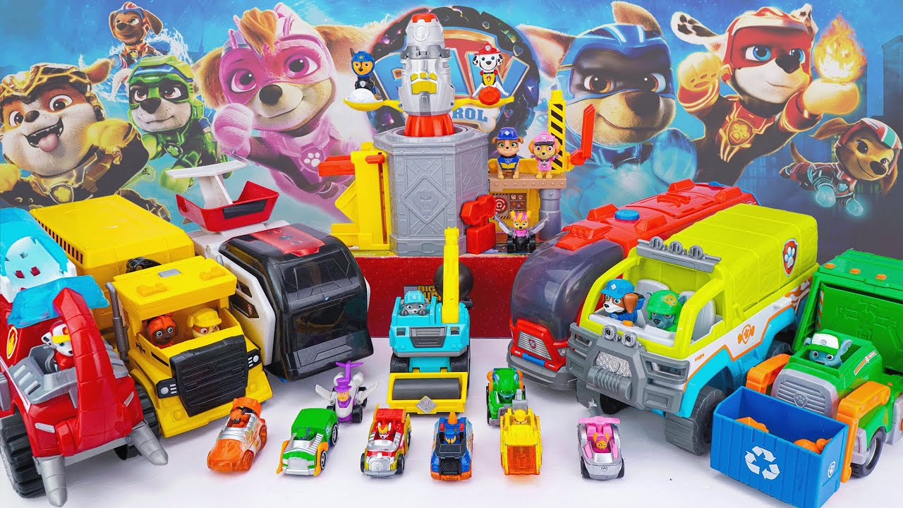 Paw Patrol Unboxing ASMR | Paw Patrol MEGA Fleet Unboxing 🚓 Pups ...