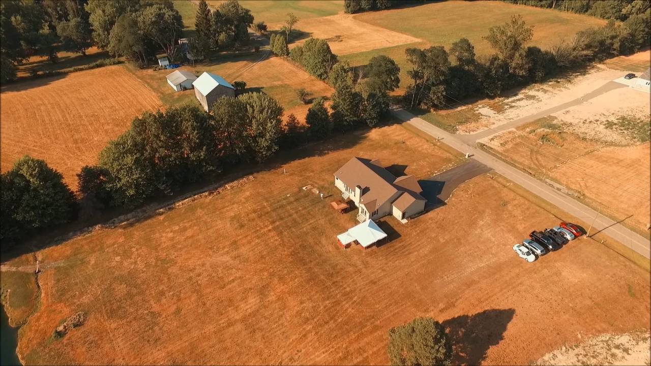 Drone flight for backyard party - YouTube