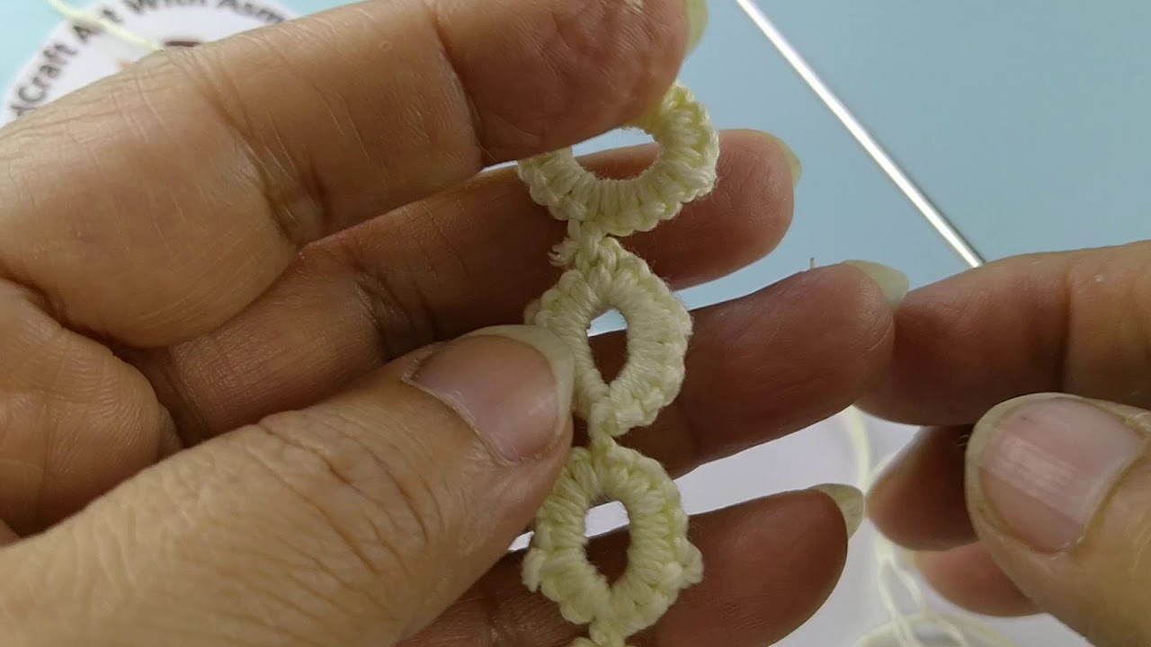 Tatting for beginner_How to finish your work and to add a thread àlso ...