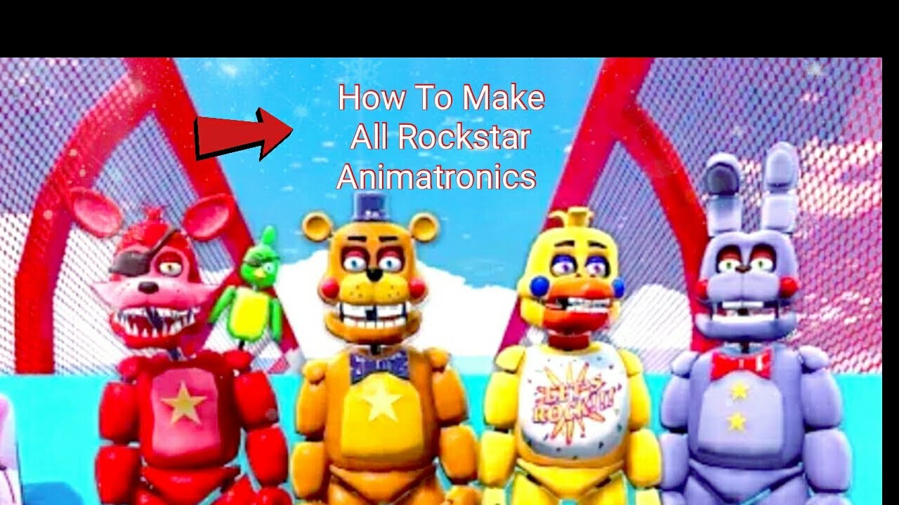 HOW TO MAKE ALL ROCKSTAR ANIMATRONICS IN PIXEL GUN 3D (Fnaf Simulater ...