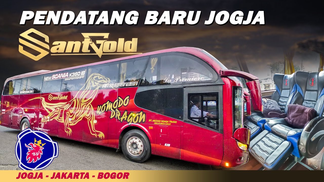 PEMAIN BARU BUS JOGJA JAKARTA | PO SANT GOLD - ANT Trans | Bis Malam ...