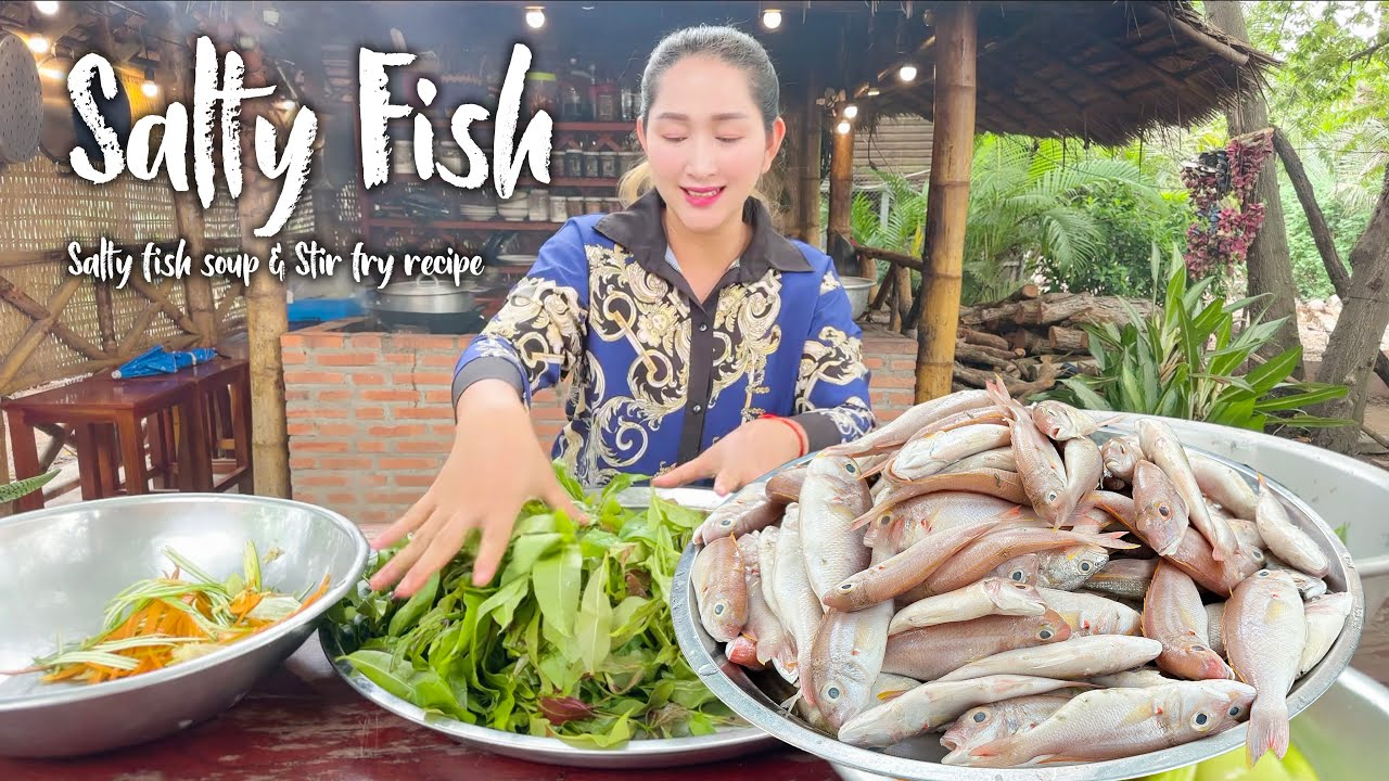 "Ocean Fish Salty" Mommy chef make salty fish and cook with soup & stir ...
