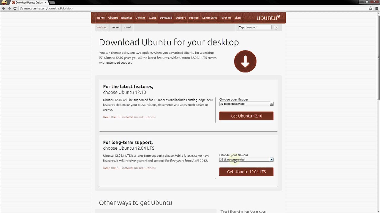 How to Download Ubuntu 12.04 (LTS) - YouTube