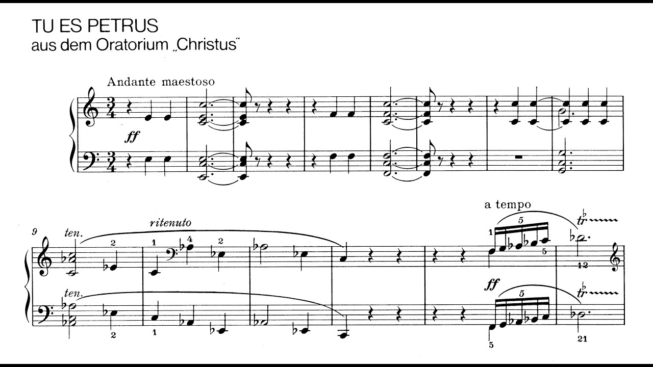 Liszt: "Tu es Petrus" für Orgel - YouTube