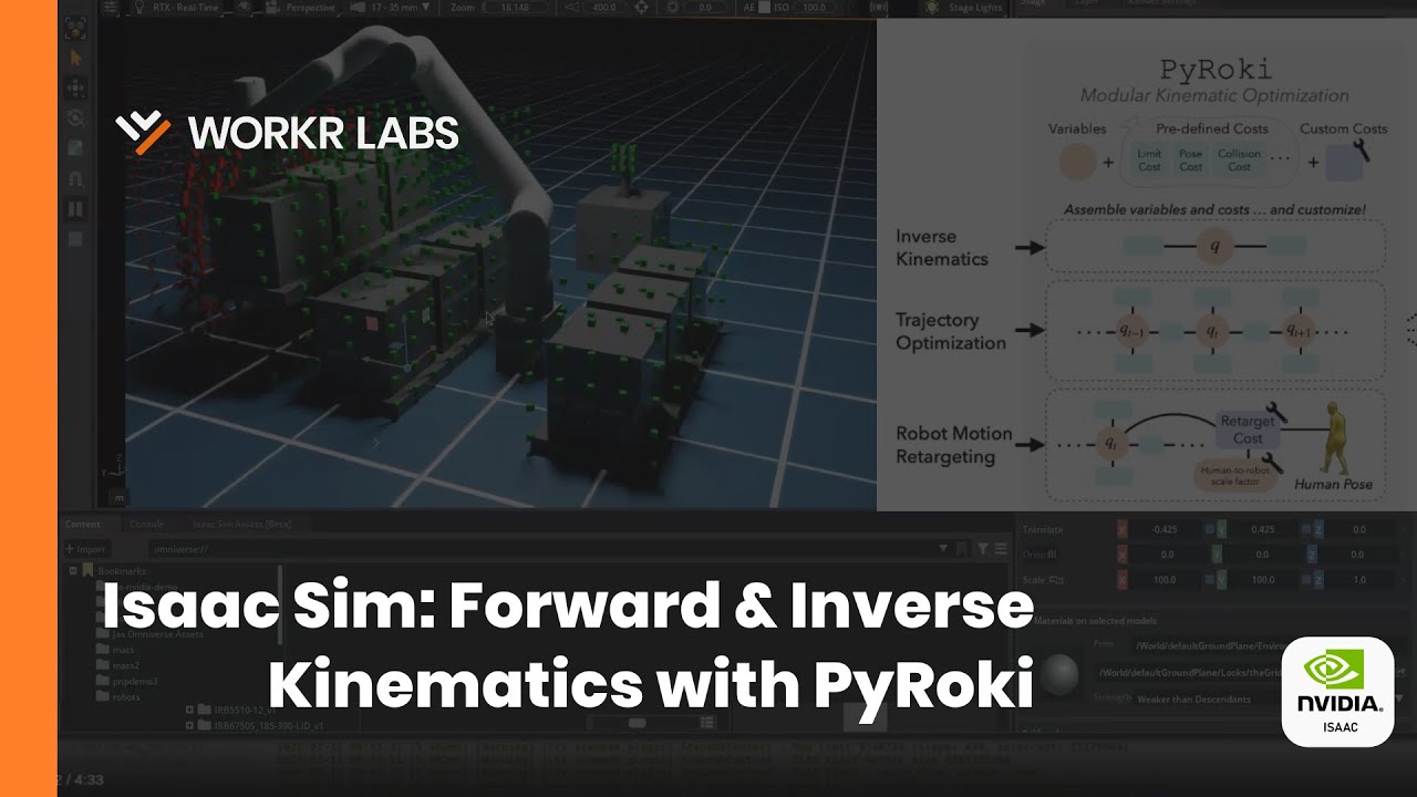Workr Labs - Isaac Sim Inverse & Forward Kinematics with PyRoki - YouTube