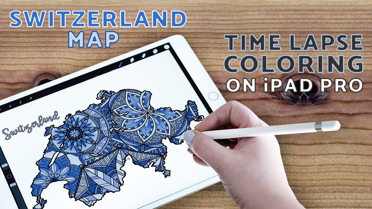 Time Lapse Coloring Switzerland Travel Map | Visual ASMR Coloring - YouTube