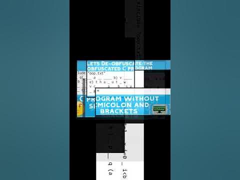 Obfuscated C program preview || how to De-obfuscate the obfuscated program || #Shorts - YouTube