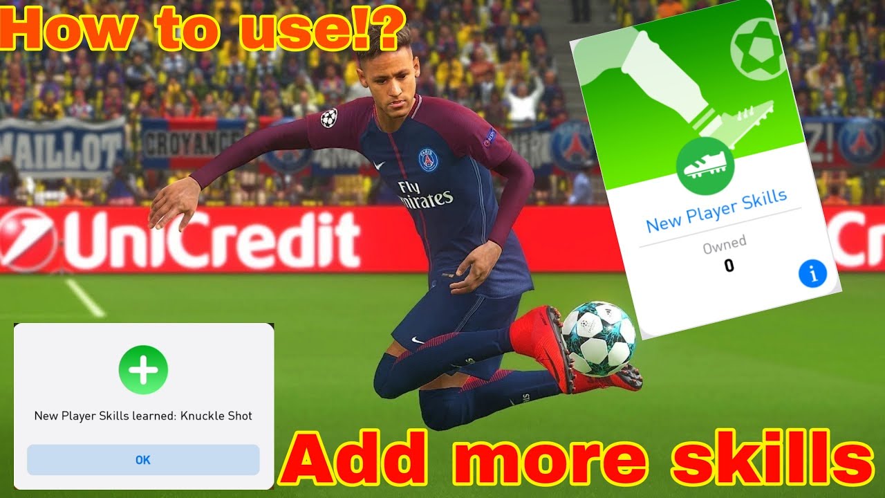 how to use Player skills to teach ur players new skills | pes 2019 ...
