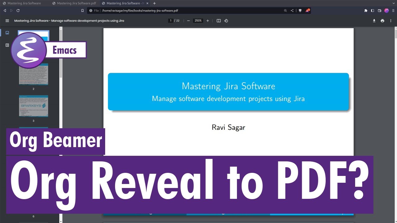 Org-mode - Can we save reveal presentations to pdf? - YouTube