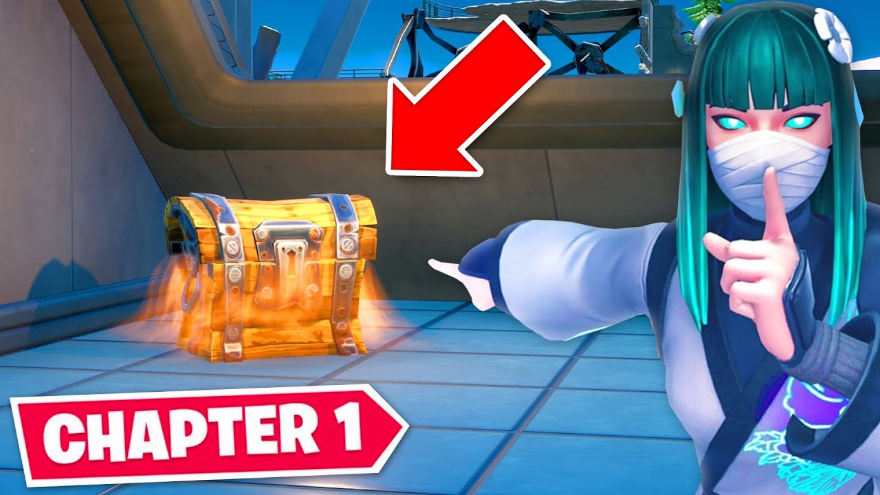There's a CHAPTER 1 CHEST on the Fortnite map... (SECRET LOCATION FOUND ...