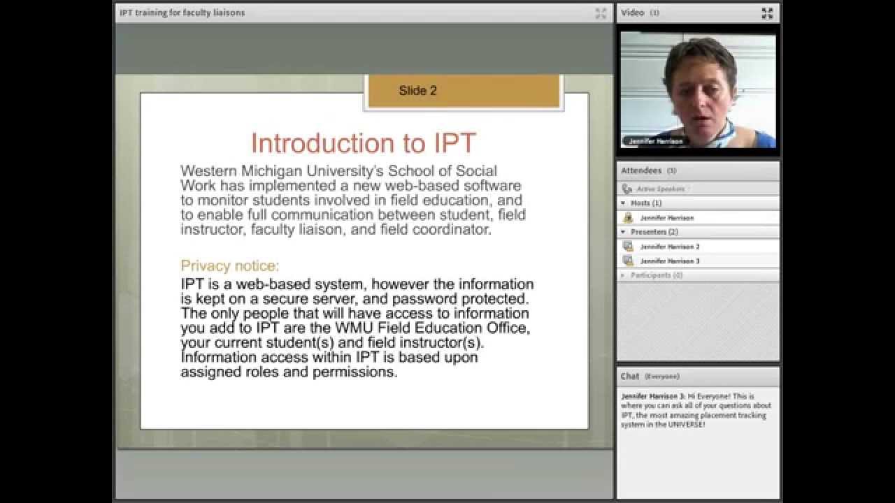 Intern Placement Tracking IPT for Faculty Liaisons recorded webinar ...