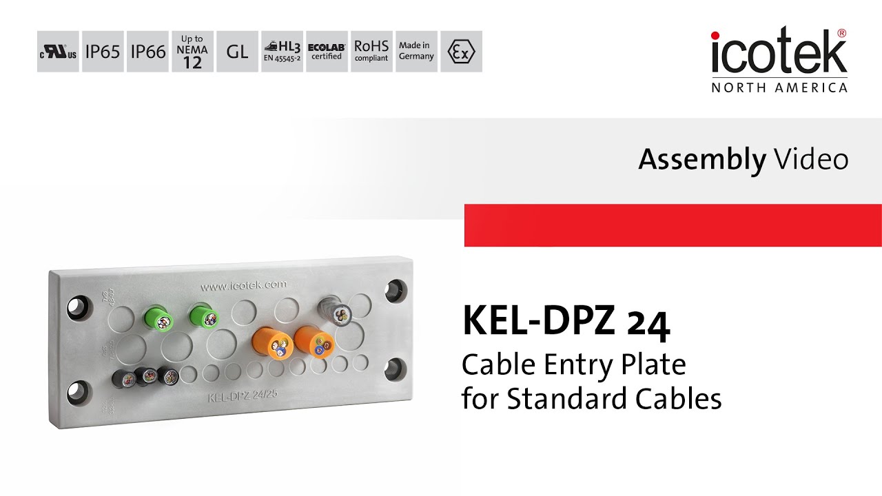 Cable Entry Plate KEL-DPZ 24 | Assembly | icotek North America - YouTube