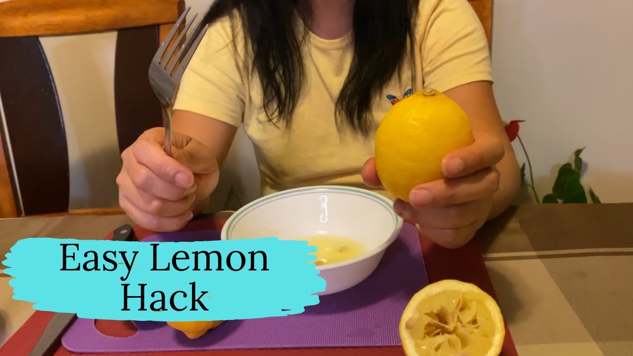How to SQUEEZE a LEMON using your FORK - YouTube