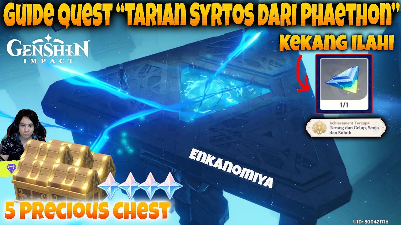 Kekang Ilahi - 5 Precious Chest - Guide Quest "Tarian Syrtos dari Phaethon" Genshin Impact - YouTube