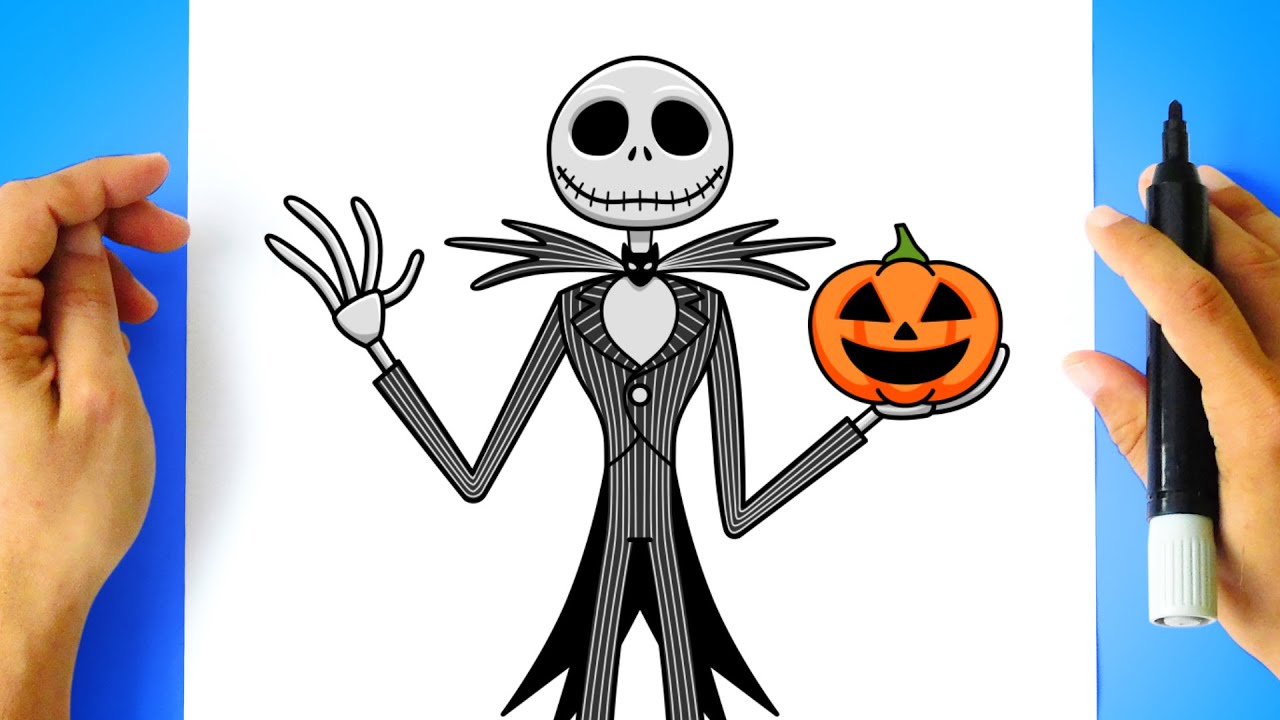 Como DESENHAR o JACK SKELLINGTON - Cómo DIBUJAR a JACK SKELETON ...