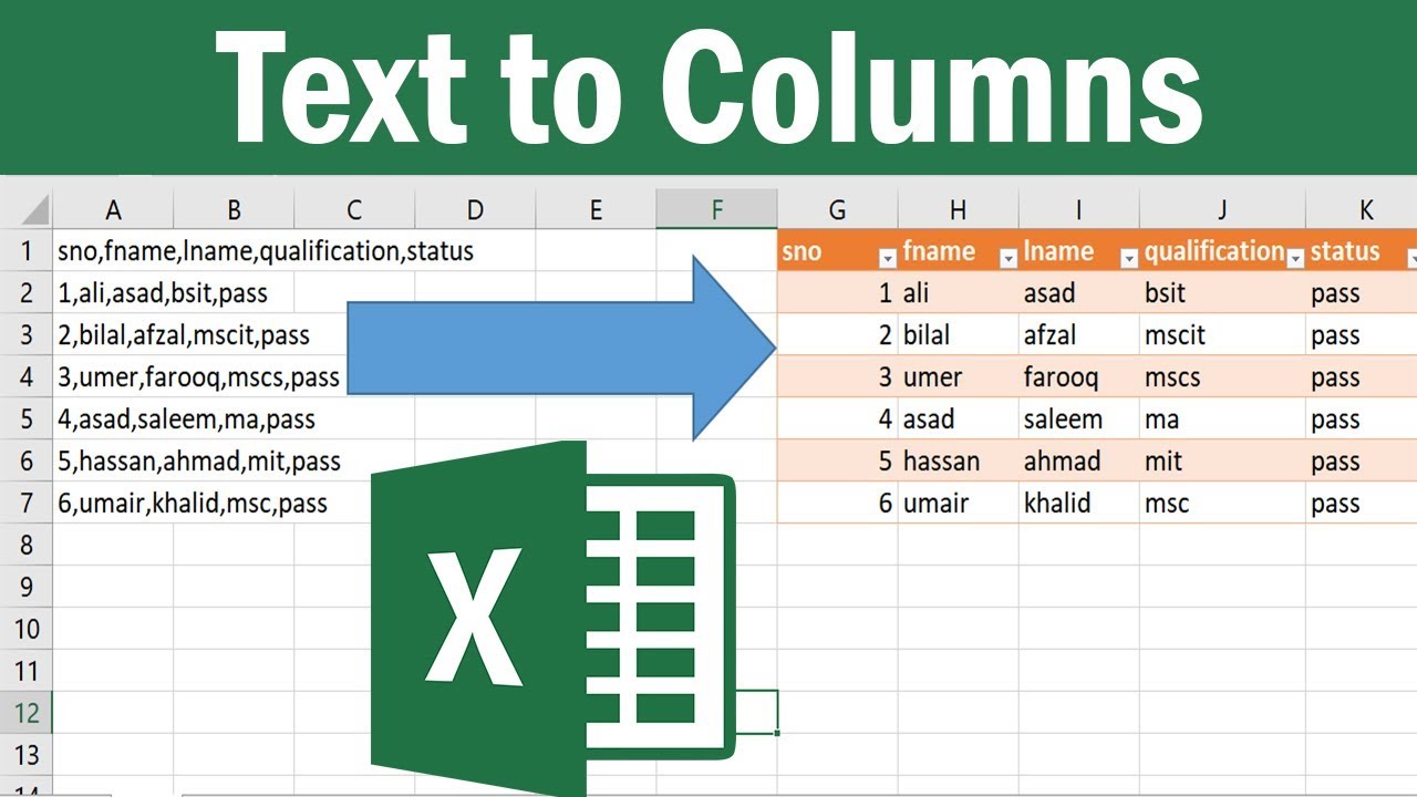Text Data To Columns In MS Excel Microsoft Excel Tutorial 2016 Text Data To Columns In MS Excel Microsoft Excel Tutorial 2016