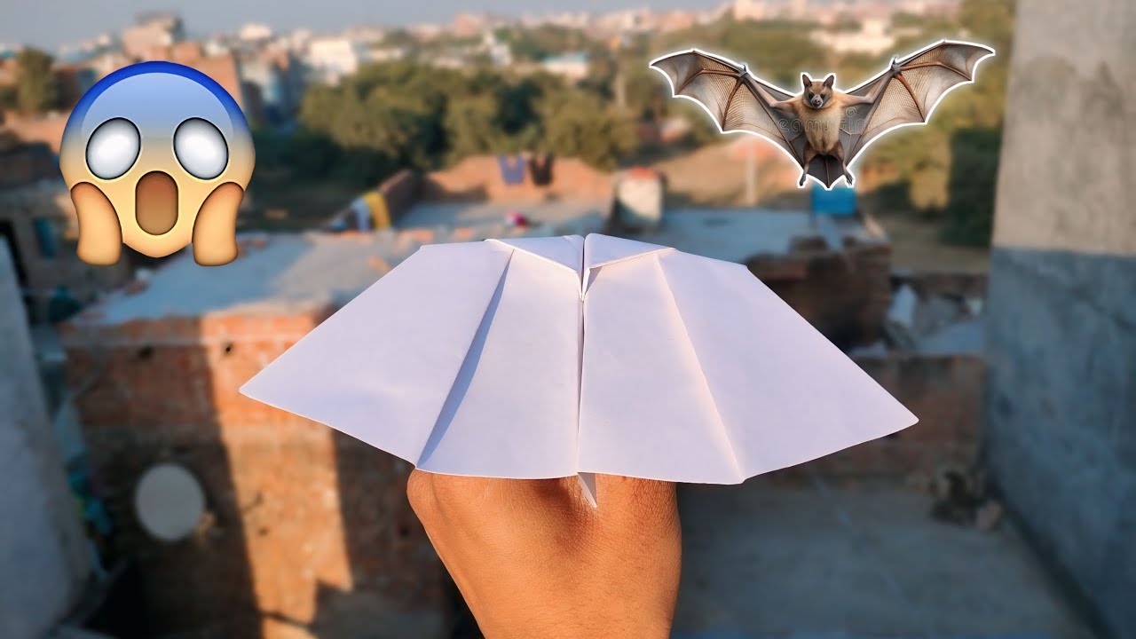 how to make paper bat (flapping), like butterfly, notebook paper flying ...