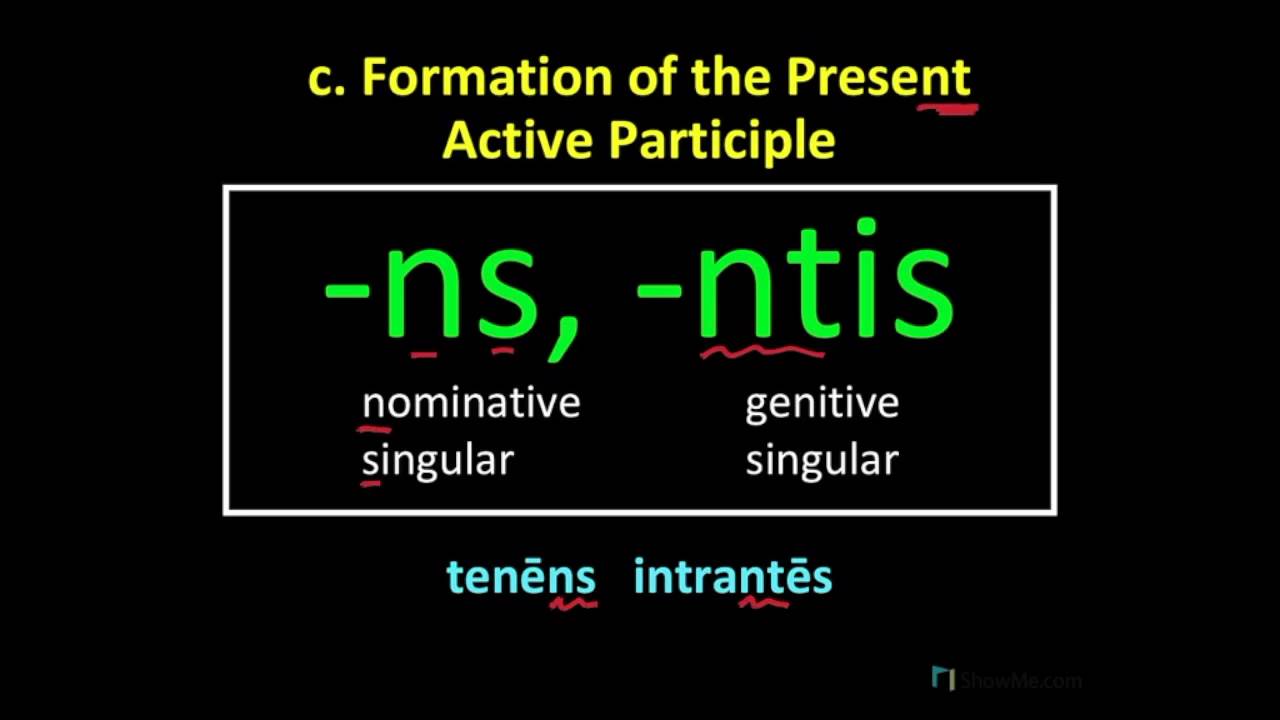 Present Active Participles - YouTube