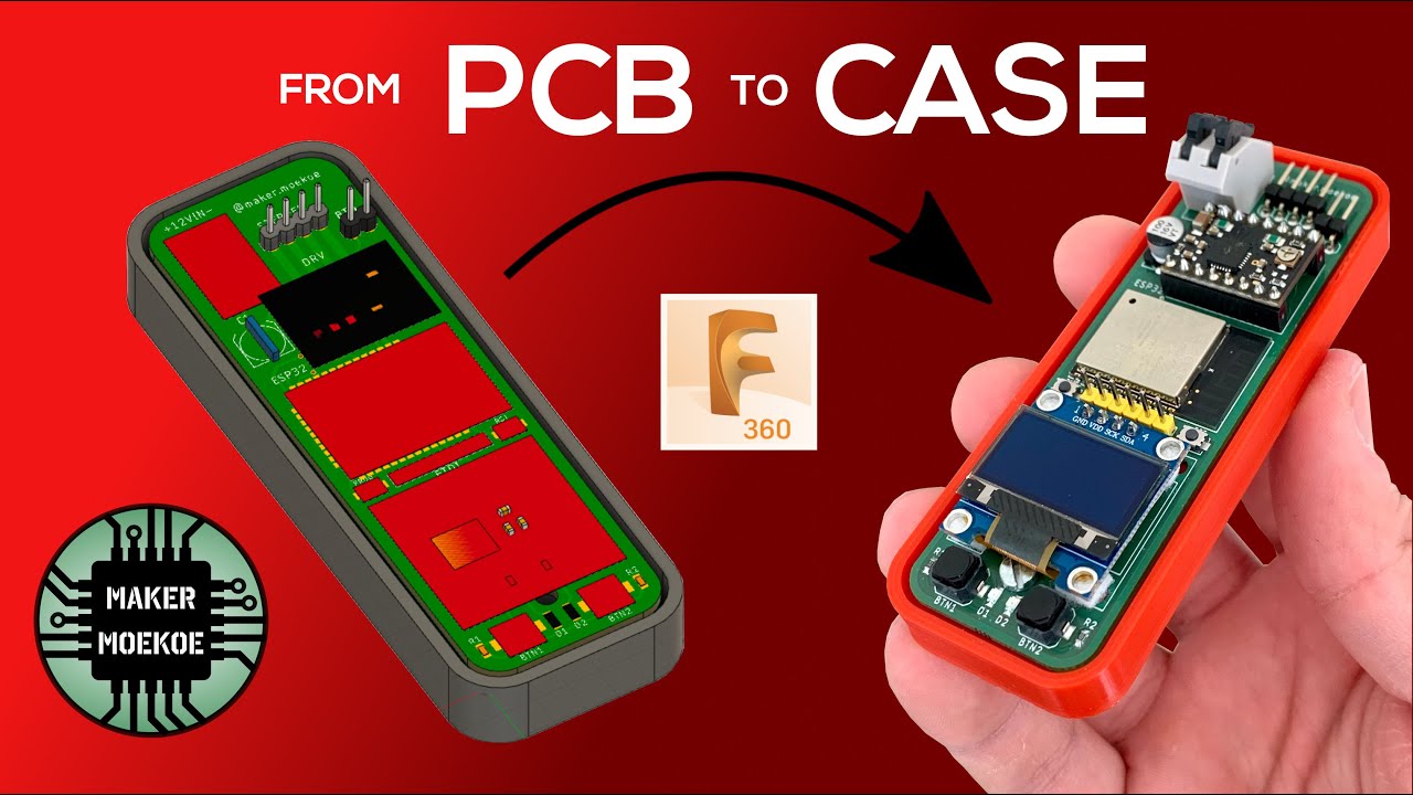 How to design a simple case for your EAGLE PCBs in FUSION360! - YouTube