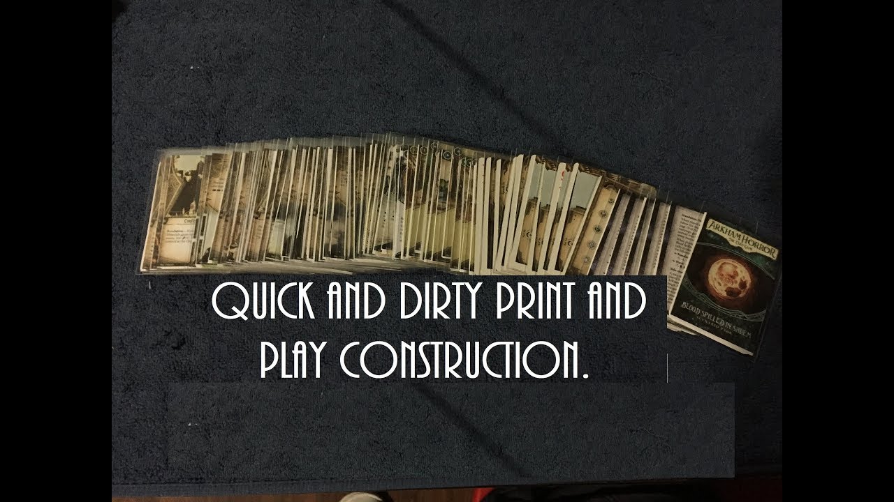 Quick and dirty print and play construction. - YouTube