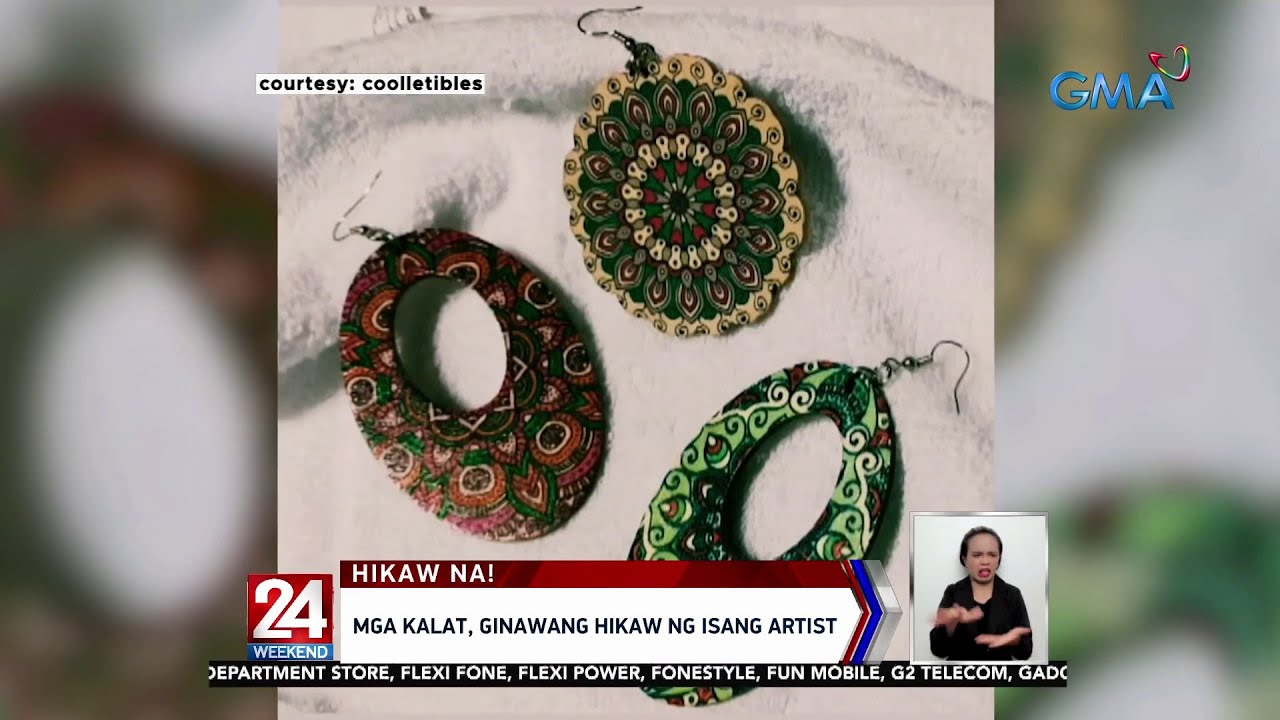 Mga kalat, ginawang hikaw ng isang artist | 24 Oras Weekend - YouTube