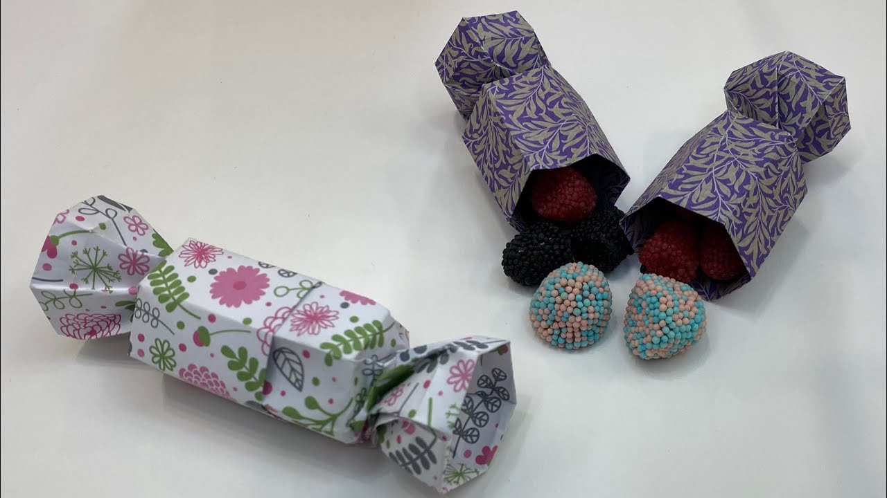 How to make Origami Candy Box | Easy Origami Christmas | DIY - YouTube