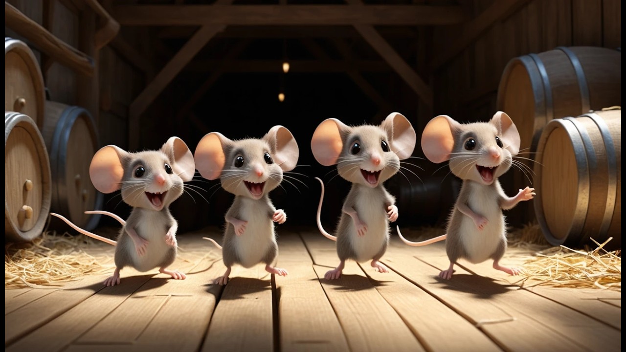 Five Little Mice Exploring the Barn | Mouse Song & Kids Adventure ...