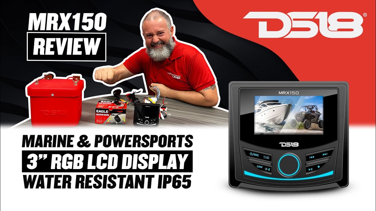 DS18 MRX150 Marine and Powersports Headunit 3" Color TFT screen , 2 ...