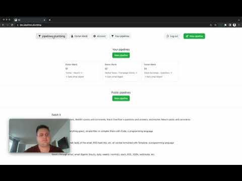 pipelines.plumbing demo with webcam - YouTube