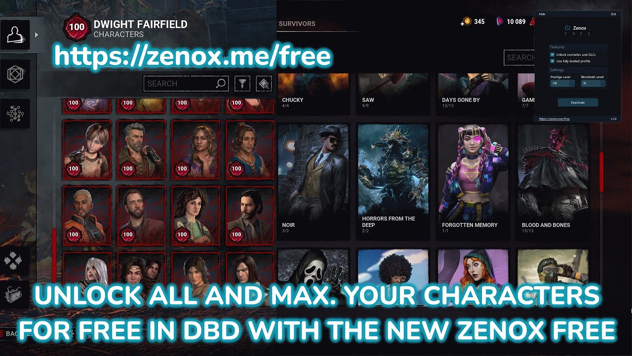 Easily unlock all and max. your characters in DBD for free! - Zenox FREE v1.0 - YouTube