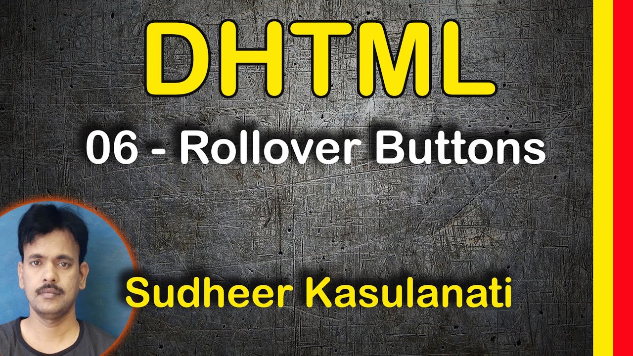 Dhtml 06 Rollover Buttons Youtube