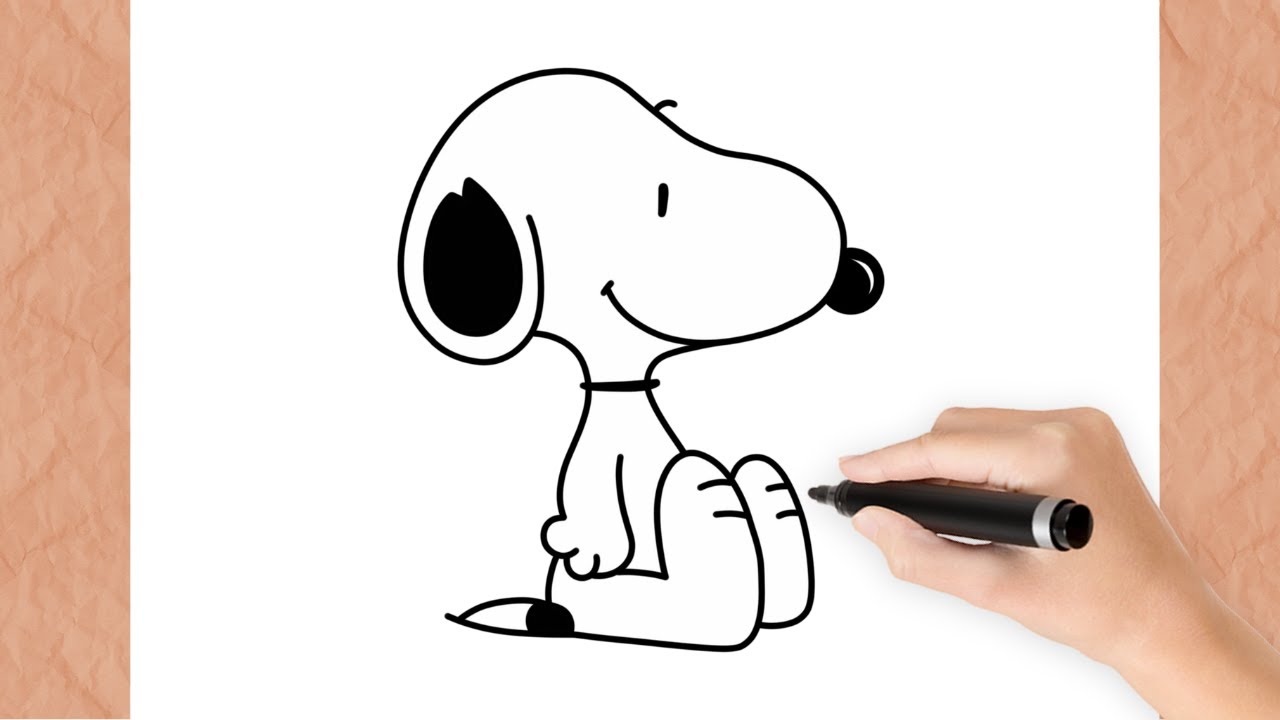 Como Dibujar a SNOOPY I Facil I paso a paso - YouTube