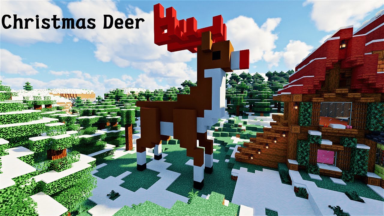🔨Minecraft:크리스마스 기념 루돌프 만들기(How to Build-Tutorial Christmas Rudolph)# ...