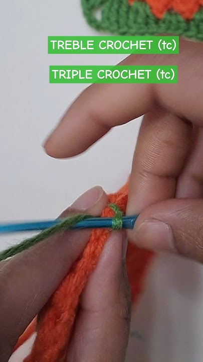 Treble Crochet (tc) - Triple Crochet (tc) 🧣 Video Tutorial on my Channel @Crochetforhappiness ...