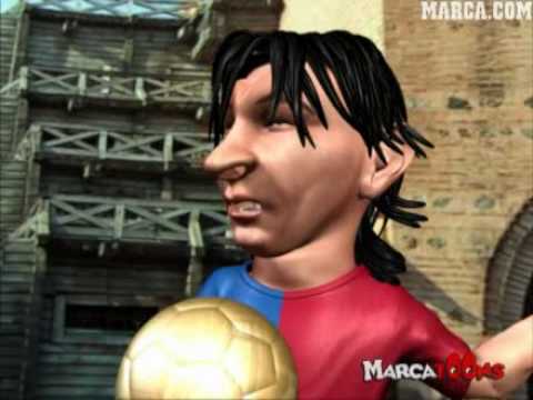 El balon de oro de messi en marcatoons - YouTube