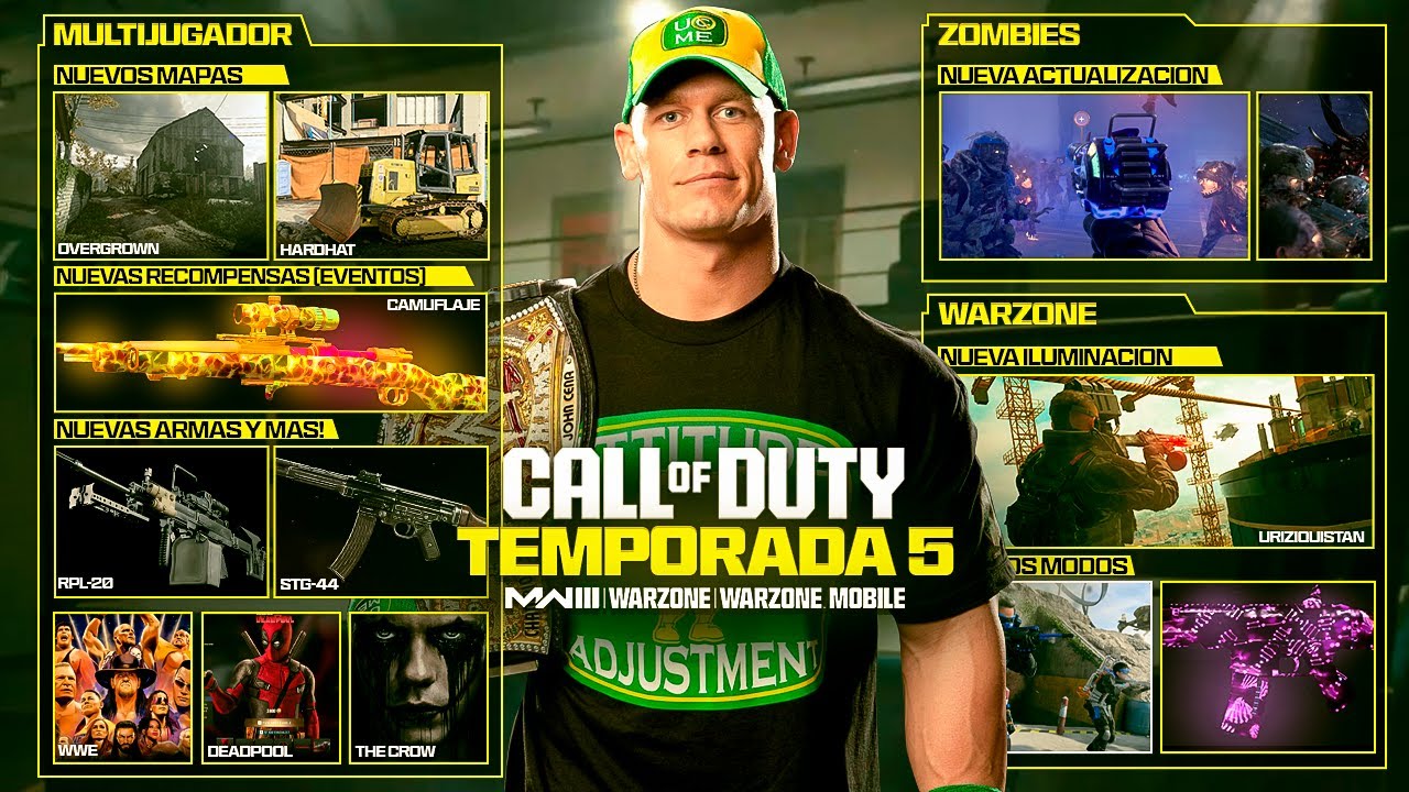 TEMPORADA 5 CALL OF DUTY X WWE: NUEVAS ARMAS y MÁS - YouTube