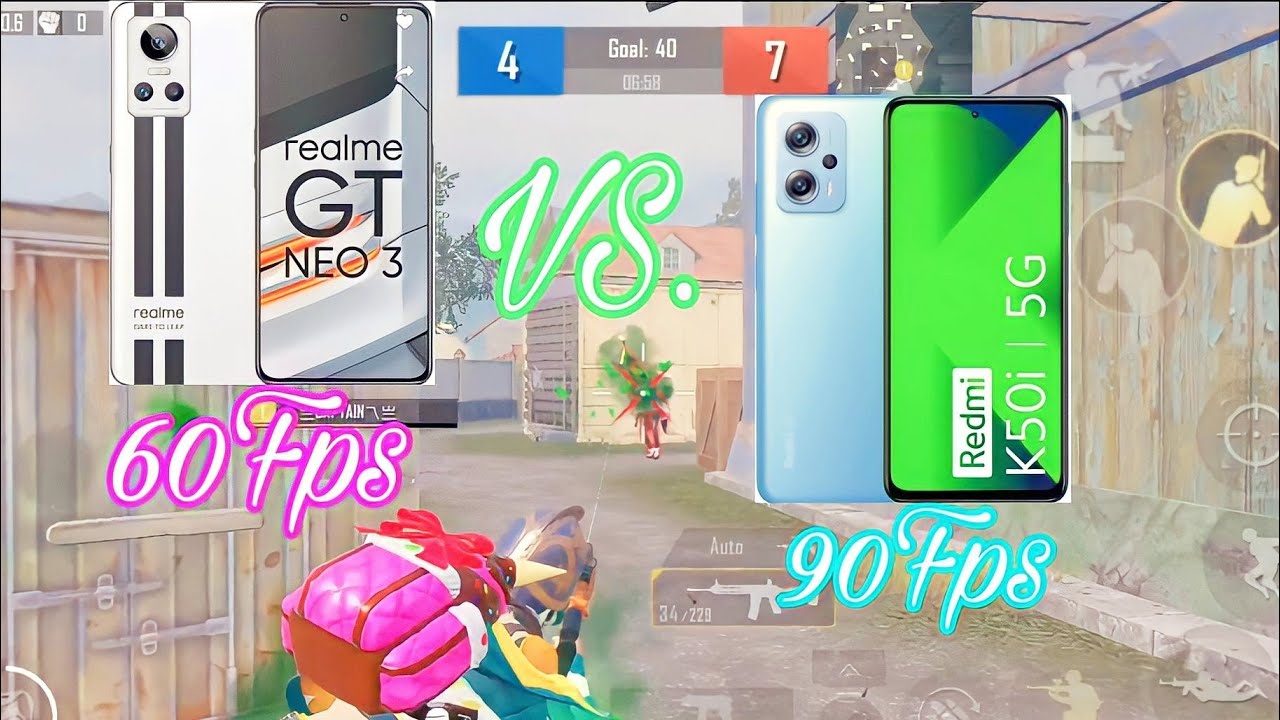 REALMI GT NEO 3 VS. REDMI K50i 6FPS VS. 90FPS @Finisher-PlayZ ...