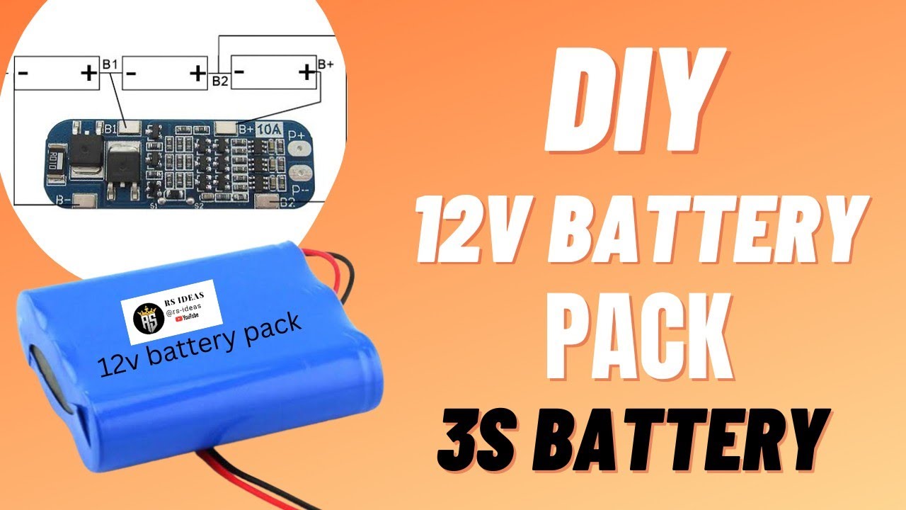 How To Make 12V Lithium Battery 🔋at Home | BMS Lithium Battery pack ...