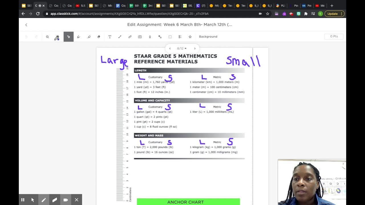 How to Read the STAAR Reference Sheet for the Conversion Side. - YouTube