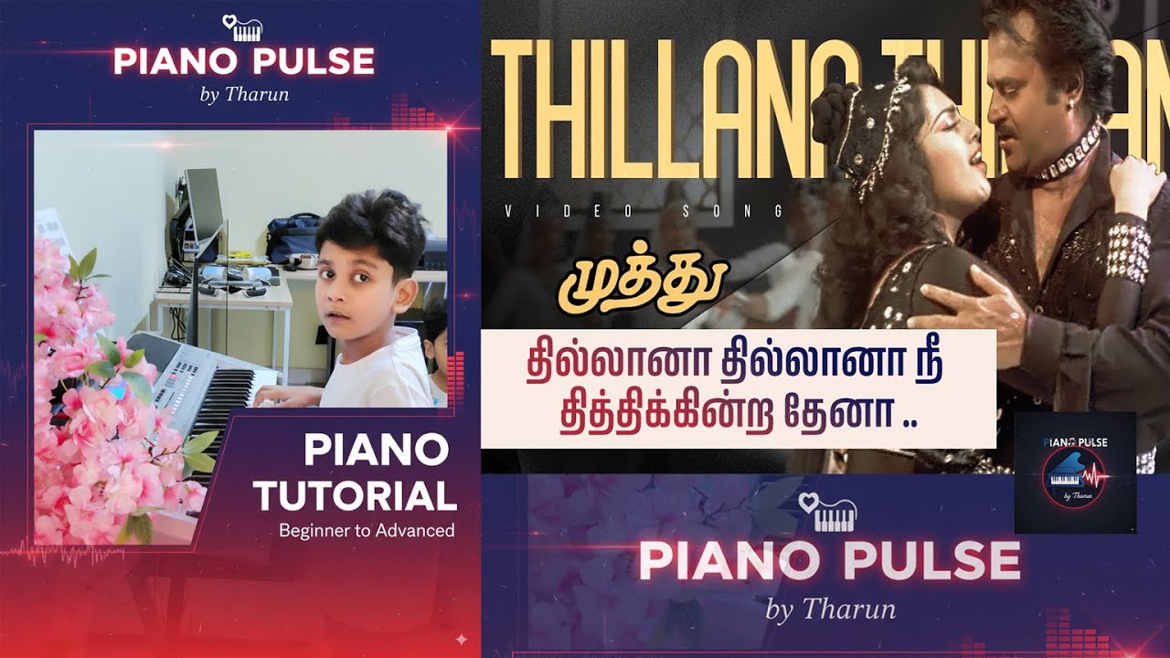 Thillana Thillana – Piano Tutorial | Muthu | Tamil Song Notes | A.R ...