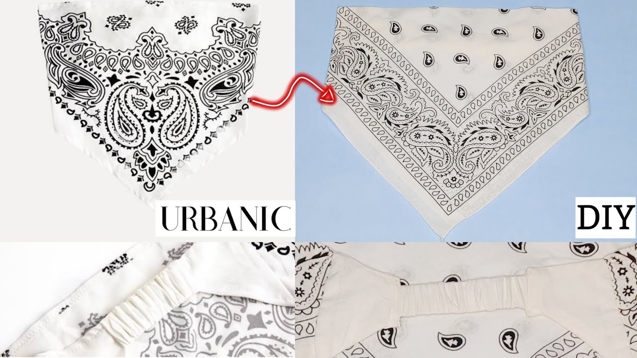 Diy Bandana Top Bandana Tutorial Elasticated Bandana Top Youtube