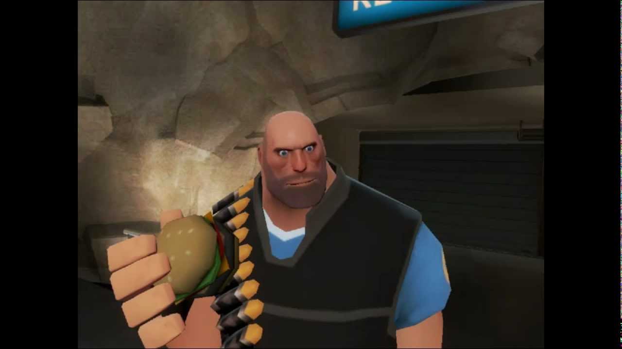 Team fortress 2: Heavy eats a burger - YouTube
