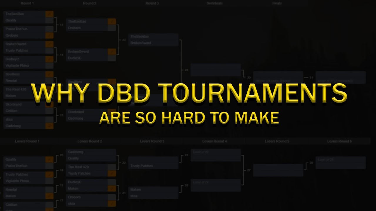 Why DBD Tournaments Are So Hard To Make - YouTube
