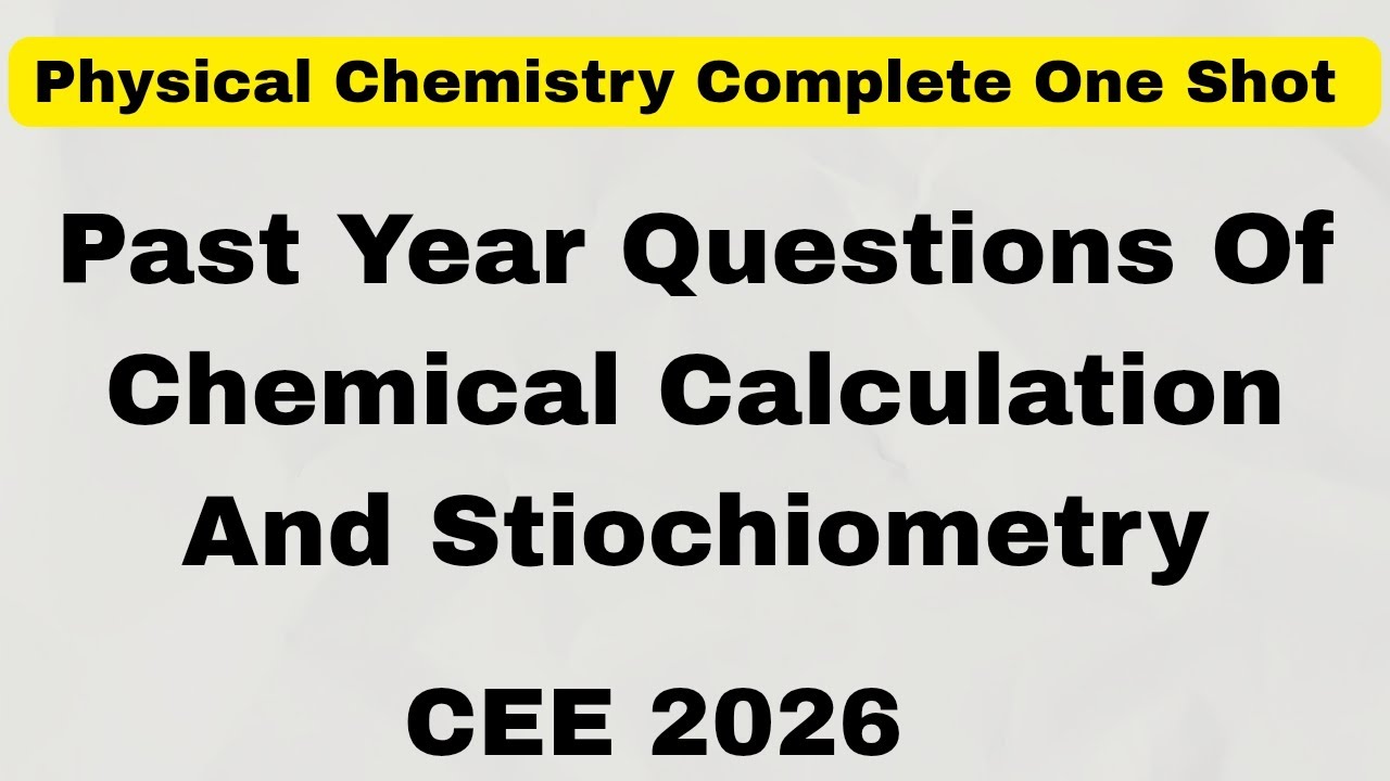 CEE Past Year Questions Of Chemical Calculation And Stiochiometry ...