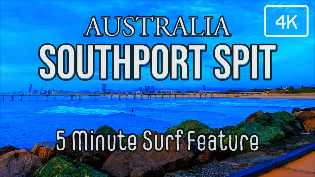 Southport Spit Surf at Sunrise | RELAX 4K HDR | A Quick Walk - 5 Minute ...