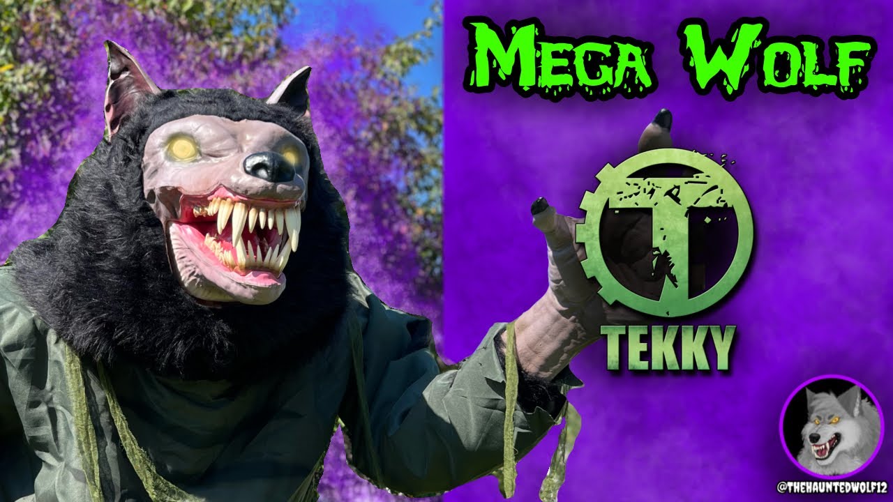 Tekky Halloween Animated Giant 10.4ft Mega Wolf Animatronic | DEMO ...